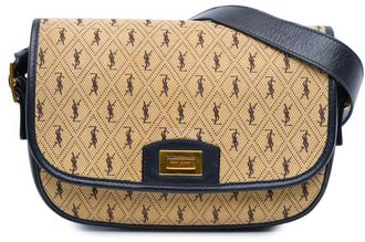 Saint Laurent Hobo Bags - Medium Canvas Monogram All Over Crossbody - Gr. unisize - in Braun - f&uuml;r Damen