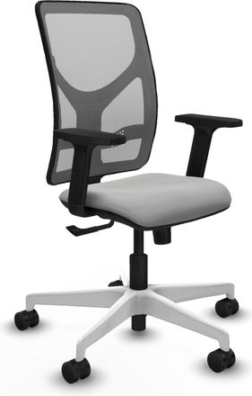 Piqueras y Crespo B&uuml;rostuhl, grau, mit 2D-Armlehnen, h&ouml;henverstellbare Lendenwirbelst&uuml;tze, ausgestattet mit 3 Positionen und Schneideschaum. Mit Rollen von 65 mm Nylon.