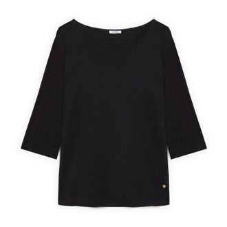 Fiorella Rubino Femme, Tops, Noir, Taille: 36 FR T-shirt col bateau