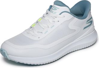 Skechers Slip-Ins: Go Golf Flight Spikeless Lace Up Mesh Sneakers f&uuml;r Herren, Wei&szlig;/Hellblau, Gr&ouml;&szlig;e 39