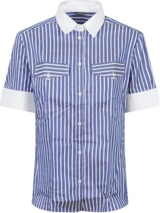 Fay Femme, Blouses et Chemises, Bleu, Taille: 40 FR Short Shirt