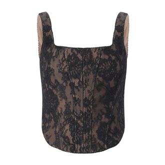 Self Portrait &Auml;rmellose Tops - - Tops - Damen - Schwarzk - S