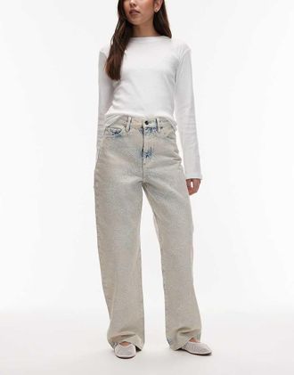 A|X Armani Exchange Barrel-Leg-Jeans in Hellblau