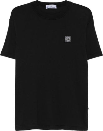 Stone Island Homme, Tops, Noir, Taille: M T-Chemises