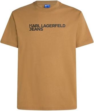 Karl Lagerfeld Homme T-Shirt &Agrave; Manches Courtes avec Logo Essentiel Coupe R&eacute;guli&egrave;re, Brun, XL