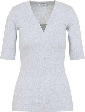 Brunello Cucinelli T-Shirt - Silber