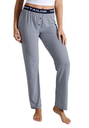 Tom Tailor Damen Lange-Hose blau l&auml;ngsgestreift 1er Pack 36