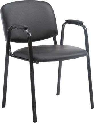 Clp Eco Visitor Chair Leather Chair Conference Classic Style Différentes couleurs Couleur : Noir