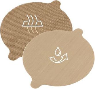 Gourmetmaxx Dauerbackfolie 2-in-1 f&uuml;r Hei&szlig;luftfritteusen - als Dauerbackpapier nutzbar | zuschneidbare Dauerbackmatte mit Laschen | sp&uuml;lmaschinenfest | auch f&uuml;r U