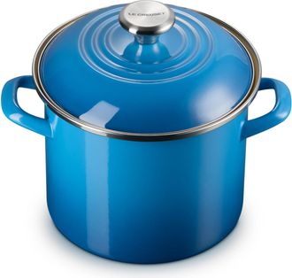 LE CREUSET Le Creuset Traditioneller Suppentopf aus Emaille auf Stahl, 6 l, Marseille mit Edelstahlknauf