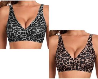 Generic Jelly Soutien-gorge l&eacute;opard sans armatures Soutien-gorge push-up sans couture Soutien-gorge sans armatures Soutien-gorge push-up sans armatures Soutie