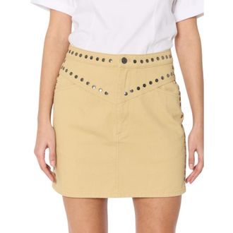 BERENICE Jessy Mini gerade beige Jeansrock - - Skirts - Damen - Gelb - L