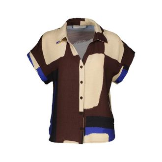 Amélie & Amélie Femme, Blouses et Chemises, Multicolore, Taille: 42 FR Chemisier Luna Marron