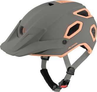 Alpina Alpina CROOT MIPS - Leichter, Robuster & Optimal Belüfteter MIPS Enduro Fahrradhelm Mit Fliegennetz Für Erwachsene, Moon-Grey-Peach matt, 52-57 cm
