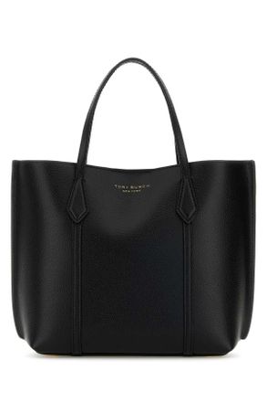 Tory Burch Pebbled Leather Tote Bag - Black