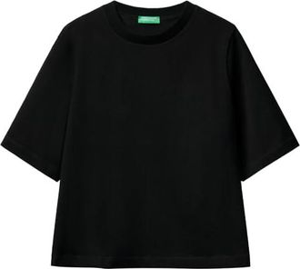 Benetton T- Shirt 3bl0e17g5, Noir 100, XXS Femme