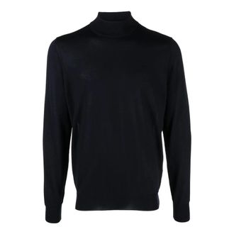 Drumohr Navy Blue Merino Wool Jumper - - Knitwear - Herren - Blau - M