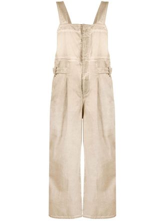 Uma Wang Latzhose im Distressed-Look - Nude