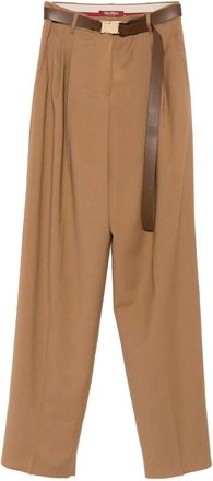 Max Mara Femme, Pantalons, Brun, Taille: 34 FR Bergamo Pantalons