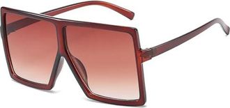 Generic Lunettes De Soleil &Agrave; Monture Large For Hommes Et Femmes, Id&eacute;ales For Les Vacances En Plein Air La Conduite(Brown)