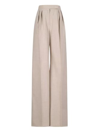 Max Mara pantalon &agrave; design pliss&eacute; - Tons neutres