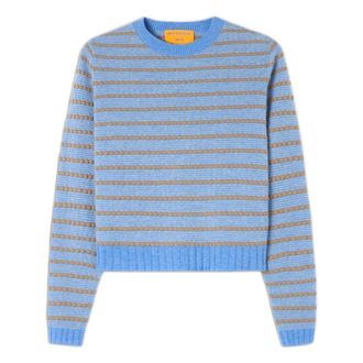 Guest In Residence Gestreifter Rundhals-Pullover - - Knitwear - Damen - Blau - XS