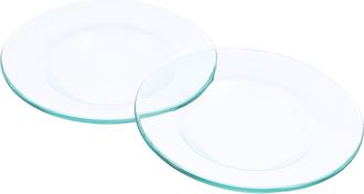 Garneck 2 Stück Aromatherapie Wax Melting Platten aus Transparentem Glas Auslaufsichere Duftwachs Wärmerteller für Aromalampe Schadstofffrei Langlebig Geeigne