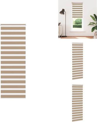 vidaXL Vidaxl - Zebrarollo Sandbraun 90x230 cm Stoffbreite 85,9 cm Polyester - Zebra-Jalousie - Zebra-Jalousien - Zebra-Rollo - Doppelrollo