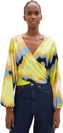 Tom Tailor Damen 1035392 Longsleeve T-Shirt, 31112-New Batik Print, XL