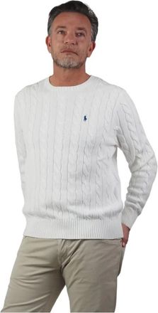 Polo Ralph Lauren Homme, Pulls, Blanc, Taille: M Tricot col rond