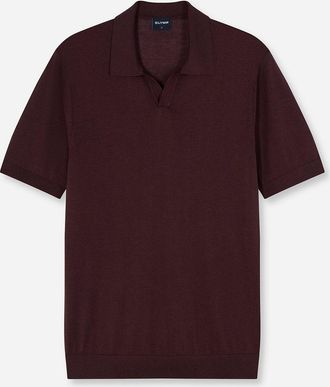 Olymp Poloshirt Strick Casual mit geripptem Kragen, unifarben