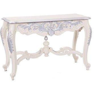 Les Tendances Console Blanche Argent Tisa