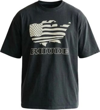 Rhude Homme, Tops, Noir, Taille: M T-shirt