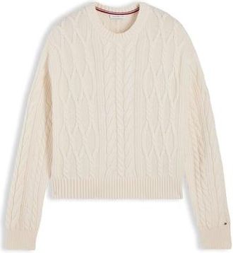 Tommy Hilfiger Pull col rond en laine m&eacute;lang&eacute;e