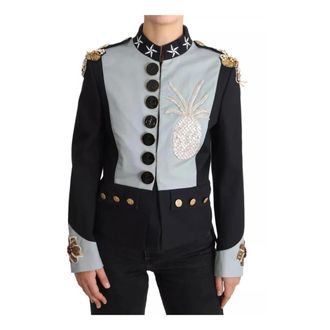Dolce & Gabbana Kristallverzierte Baumwolljacke - - Jackets - Damen - Blau - M