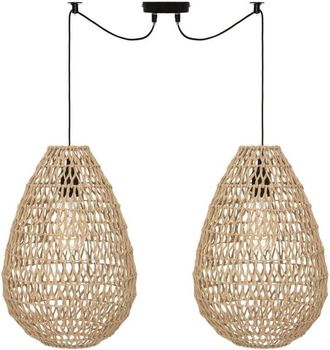 Atmosphera Suspension Beige Etel de 28 cm - Lampe Suspendue Design par Atmosphera Créateur dIntérieur