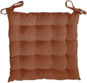 Soleil d'Ocre Velvet Dessus de Chaise capitonn&eacute; Velours, Terracota, 40x40x5 cm