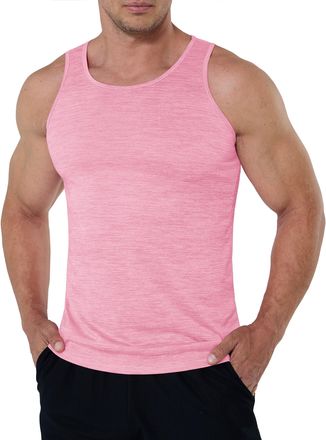 KEFITEVD Achselshirt Herren &Auml;rmellose Running Shirt Atmungsaktiv Unterhemd Rundhalsausschnitt Stretch Tankshirt Quick Dry Leicht Laufshirt Joggen Reiten Klette