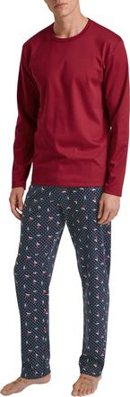 CALIDA Family & Friends Pyjama, lang Herren, warme Baumwollqualität