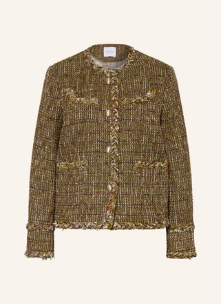 Rich & Royal Kastenjacke Aus Boucl&eacute; Mit Glitzergarn gruen