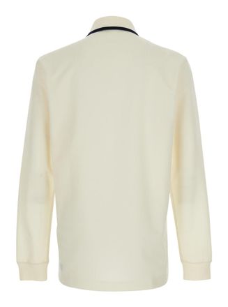 Dolce & Gabbana Mens T-Shirt Ml Piquet White Polyester T-Shirts And Polos