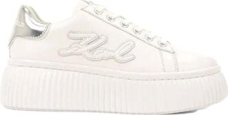 Karl Lagerfeld Femme, Chaussures, Blanc, Taille: 40 EU Signature Kreeper Signia Baskets