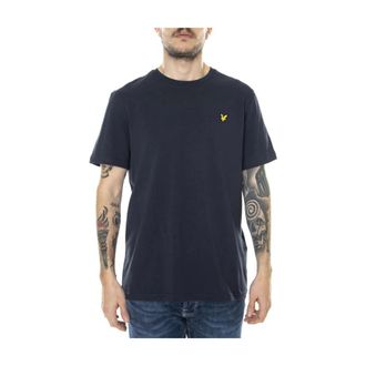 Lyle & Scott Homme, Tops, Bleu, Taille: XL Plain T-Shirt