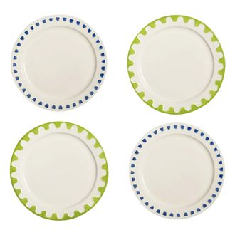 &Klevering Assiettes Folk - Set de 4 &Klevering