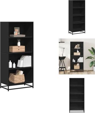 vidaXL Vidaxl - Bücherregal Schwarz 60x35x139 cm Holzwerkstoff - Bücherregal - Bücherregale - Bücherschrank - Bücherschränke