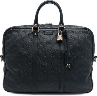 Gucci Black Guccissima Business Bag