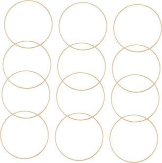 TOPBATHY 12 St&uuml;ck Bambus Traumf&auml;ngerring 23cm Rund Selbstgemacht Zubeh&ouml;r F&uuml;r Traumf&auml;nger Windspiele Kr&auml;nze Und Mandalas