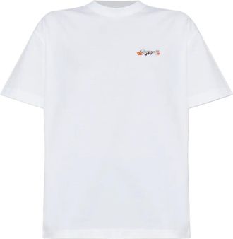 Off-white T-Shirt mit grafischem Print - Weiß