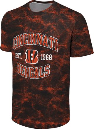 Foco NFL Herren Offizielles Lizenzprodukt Established Wordmark Camo Performance Throwback Team Color Crewneck T-Shirt, Cincinnati Bengals - Schwarz, XXL