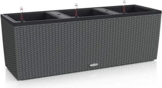 Lechuza Jardini&egrave;re - Trio cottage 30 - 100 x 32,5 x 34,5 cm - 42 L - Kit complet - Granit